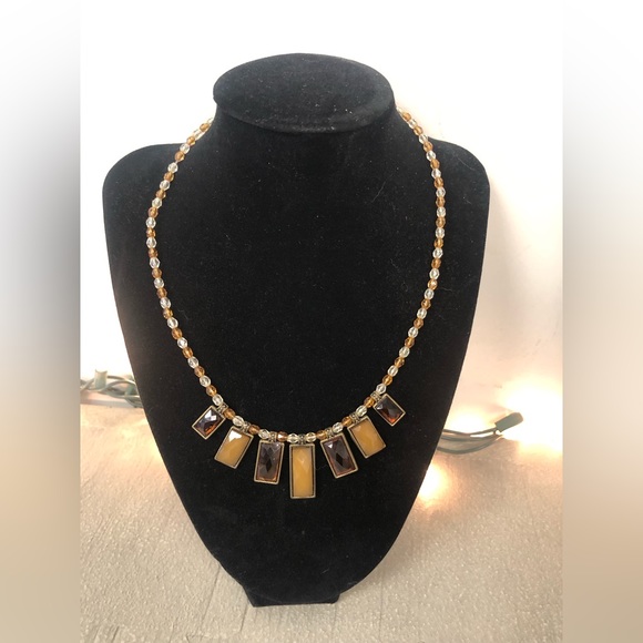Jewelry | Pretty Tan And Amber Colored Necklace | Poshmark